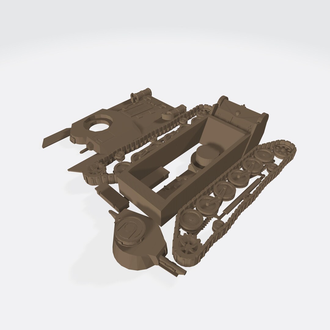 3D Printed Type 97 Chi-ha Tank Model Kit – WWII Japanese Tank ...