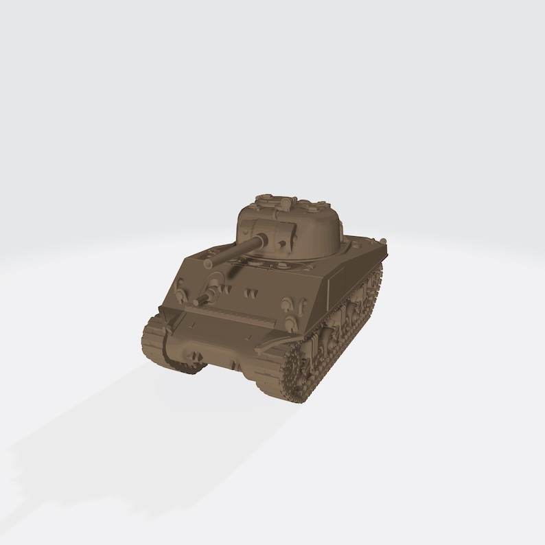 M4A2 Sherman American Medium Tank WWII – 3D Printed Model Kit ...