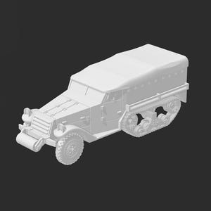 M3 Half Track American Armoured Vehicle WWII – 3D Printed Model Kit ...