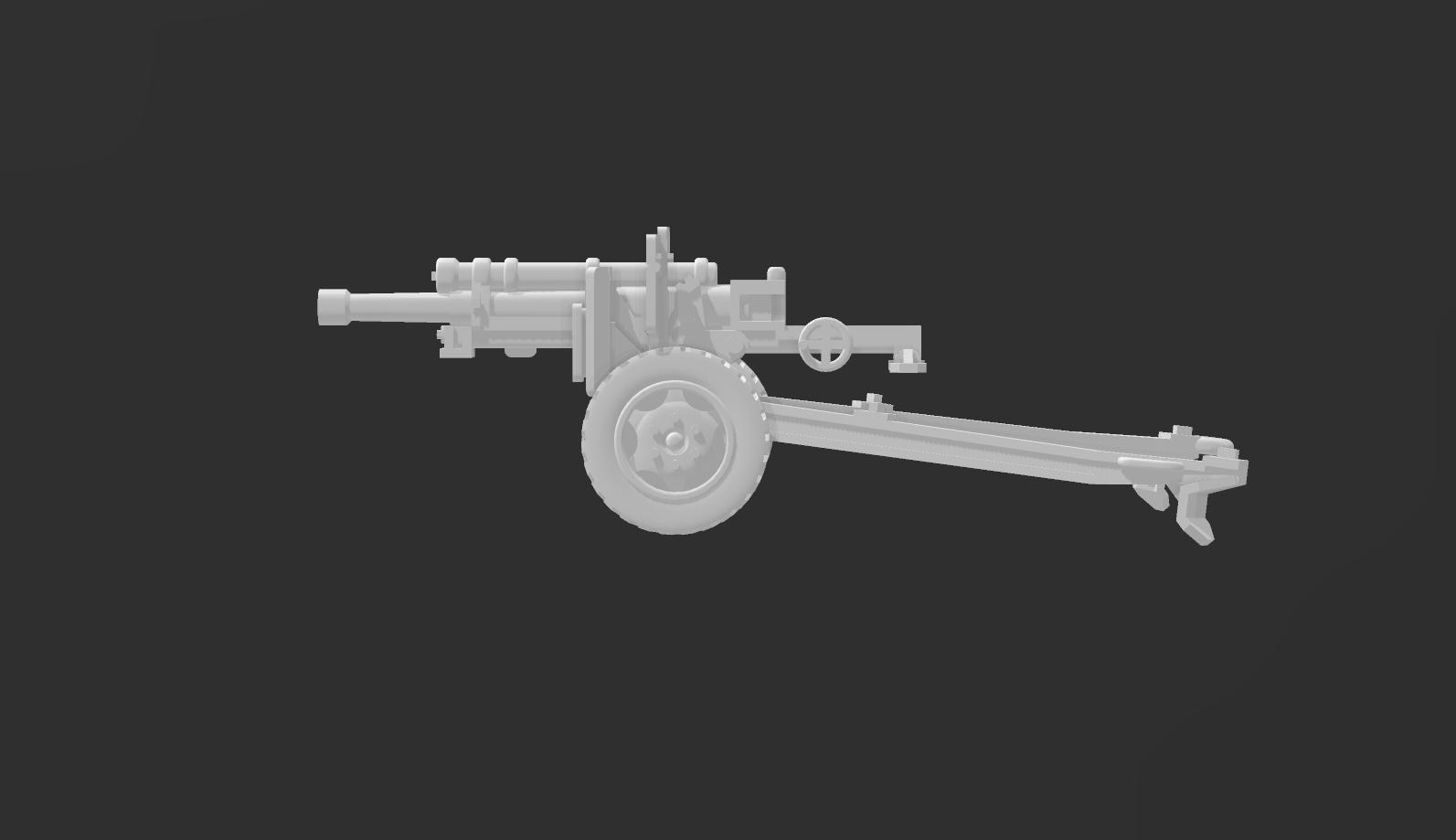 105mm Howitzer M2 American Field Artillery WWII – 3D Printed Model Kit ...