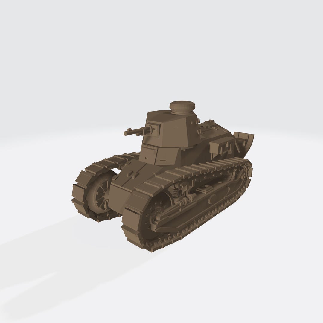 Renault FT 17 French Light Tank WWI – 3D Printed Model Kit – Unpainted ...