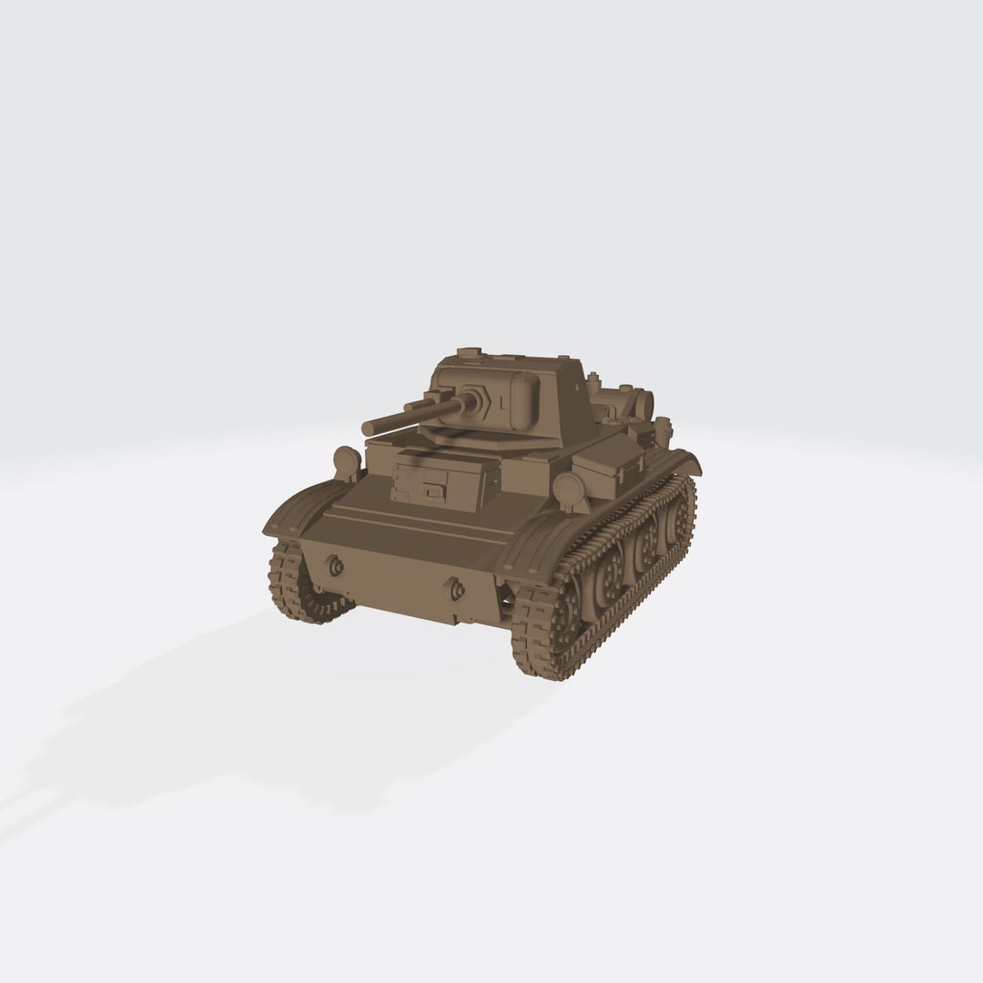 Mk VII Tetrarch British Light Tank WWII – 3D Printed Model Kit ...