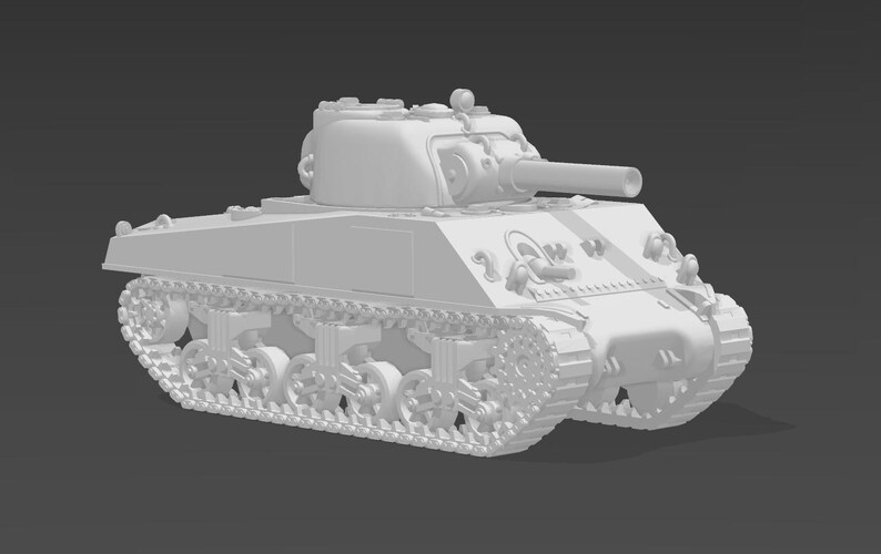 M4A2 Sherman American Medium Tank WWII – 3D Printed Model Kit ...