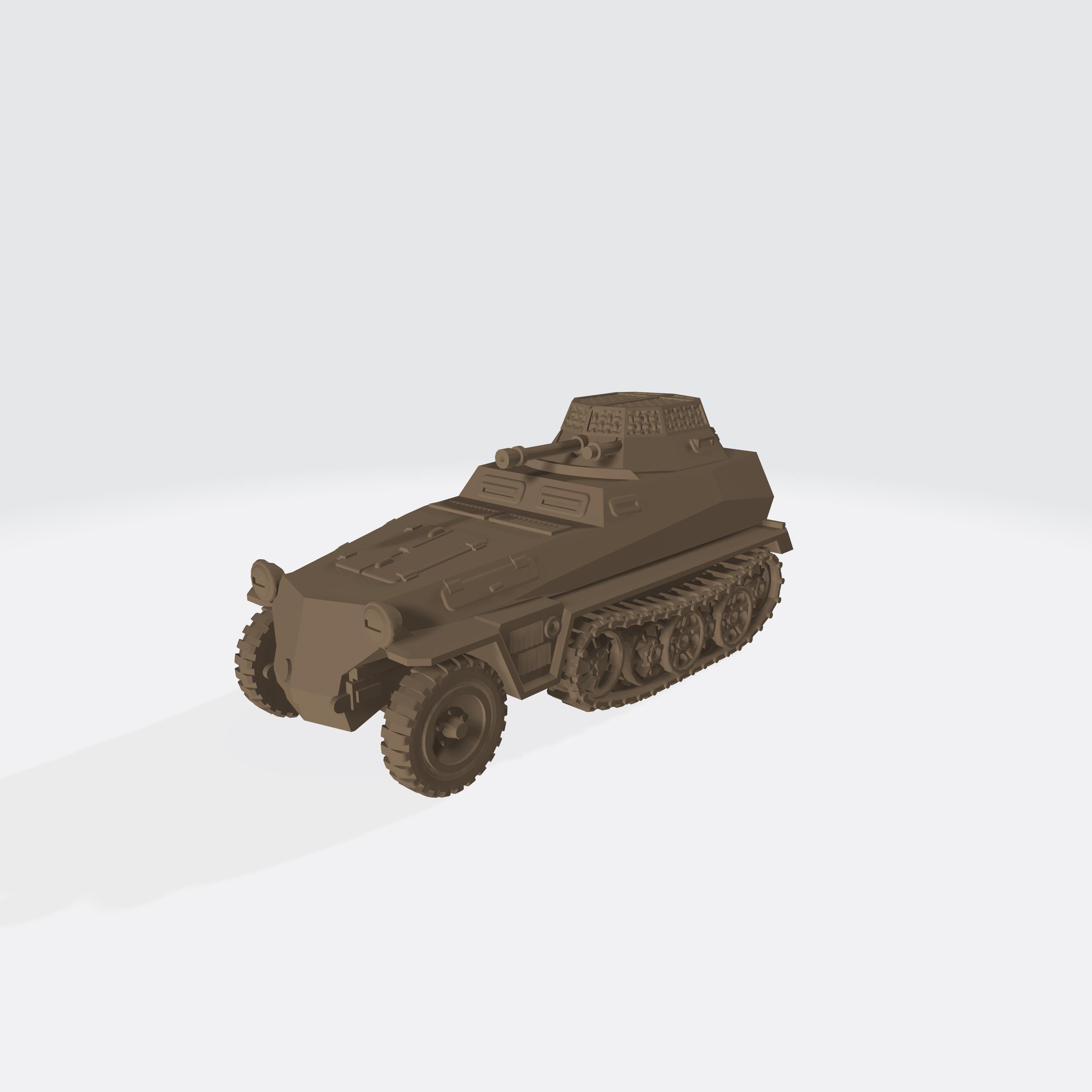 Sd.kfz. 250/9 Armoured Half-track - 3D Printed Model Kit - Etsy