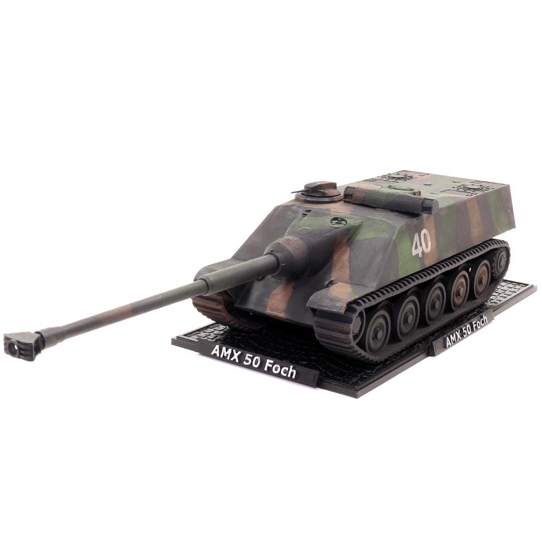 1:35 Scale AMX-50 Foch – 3D Printed & Hand-painted French Heavy Tank ...