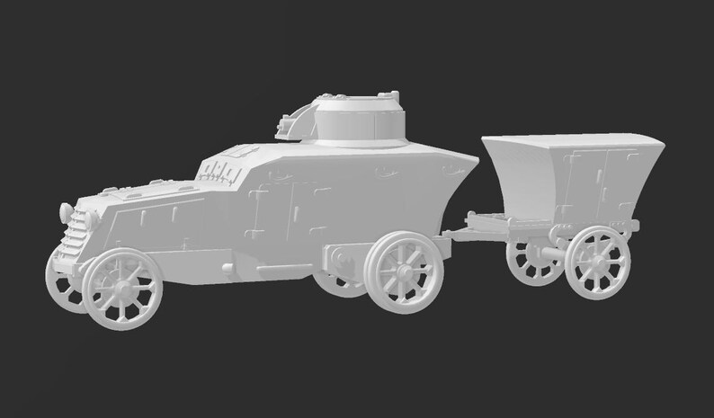 Romfell Armoured Car [AH] – WWI – 3D Printed Model Kit - Etsy