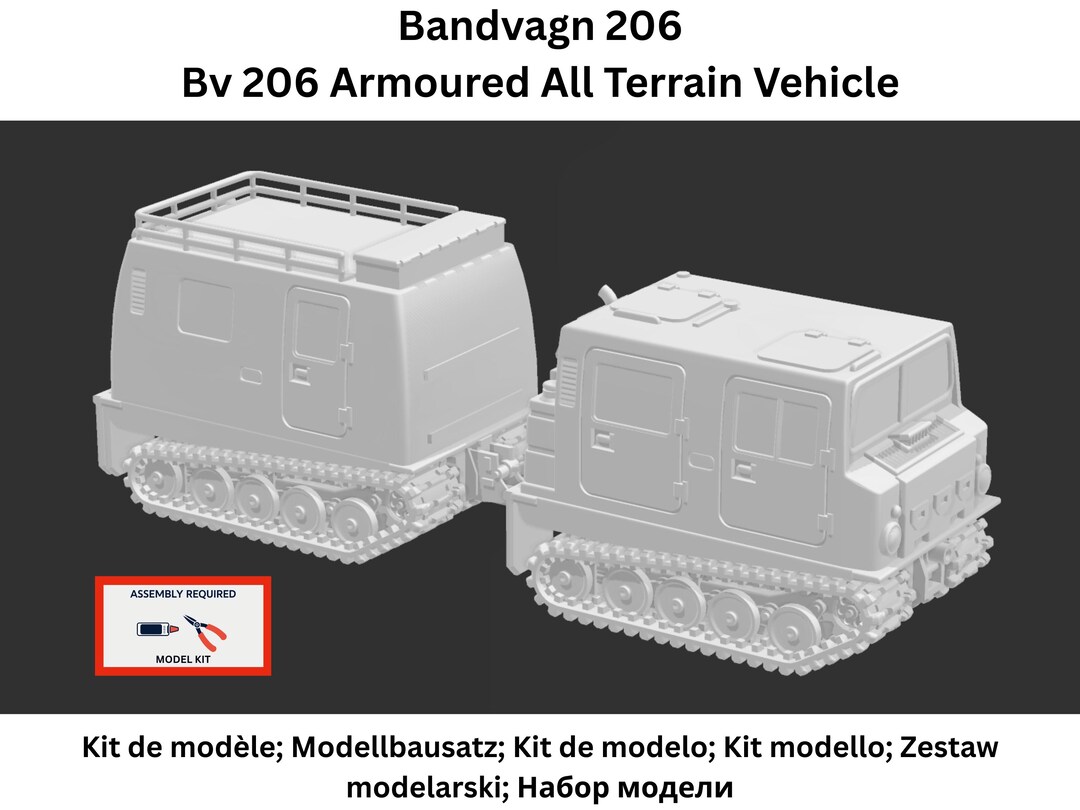Bandvagn 206 (bv 206) – 3D Printed Swedish All-terrain Carrier – Scale ...