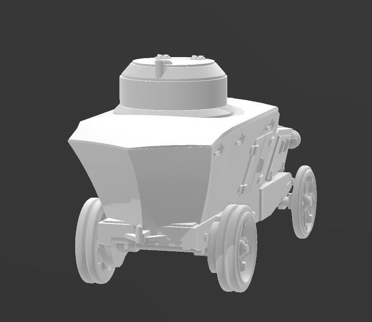 Romfell Armoured Car [AH] – WWI – 3D Printed Model Kit - Etsy