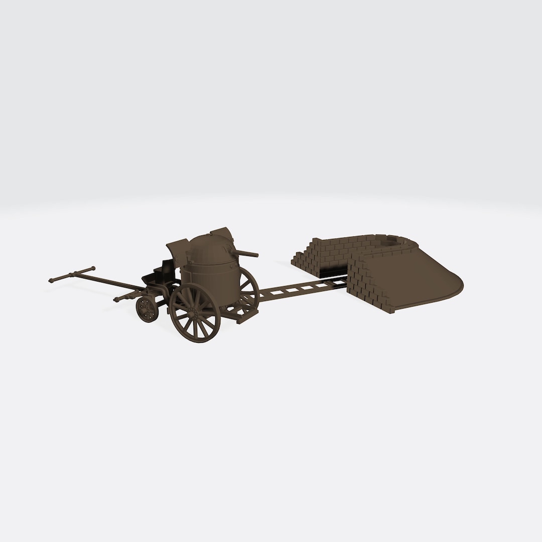 Gruson Fahrpanzer – Mobile Artillery Turret – 3D Printed Model Kit ...