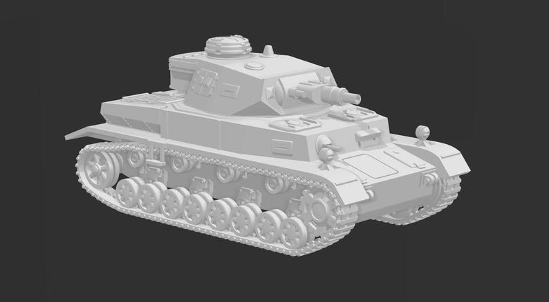 Panzer IV Tank Model Kit – 3D Printed WWII Miniature, Unpainted - Etsy