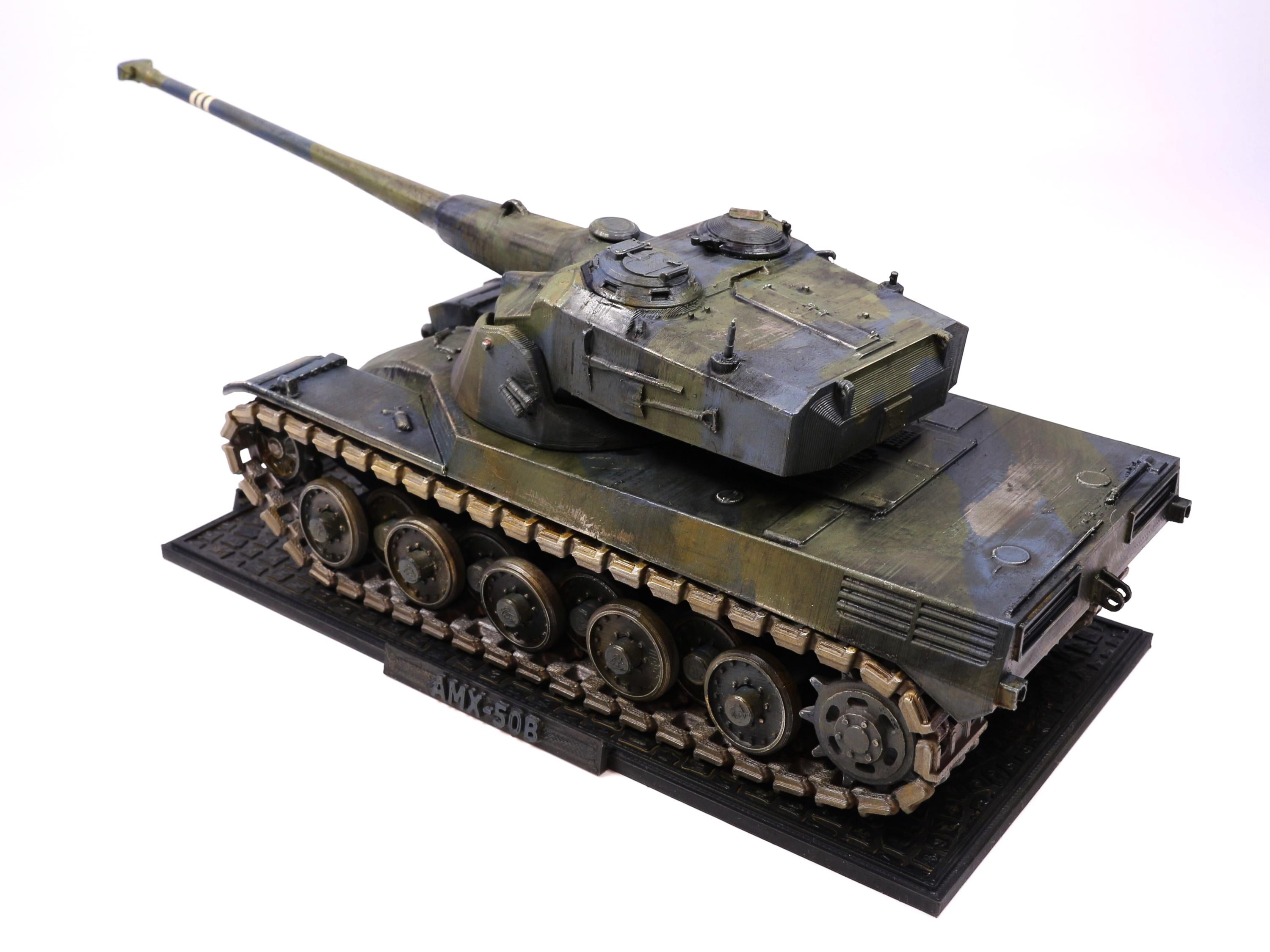 1:35 Scale AMX 50B – 3D Printed & Hand-painted French Heavy Tank Model ...