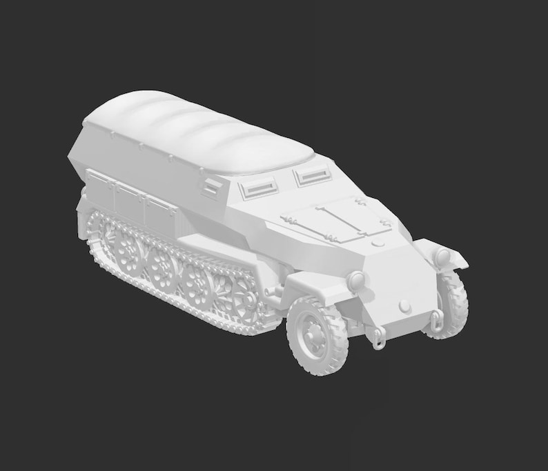 Sd.kfz. 251 Hanomag German Armoured Half-track WWII – 3D Printed Model ...