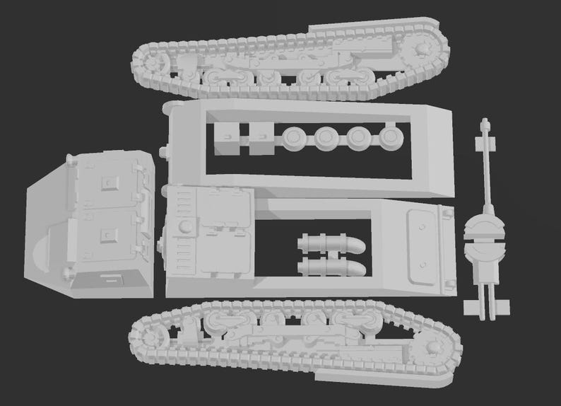 Carro Veloce CV-35 Italian Tankette WWII – 3D Printed Model Kit ...