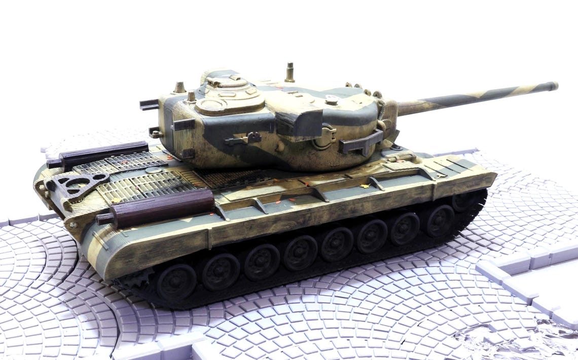 T29 Heavy Tank Model - 1/35 Scale, 3D Printed, and Painted - Etsy