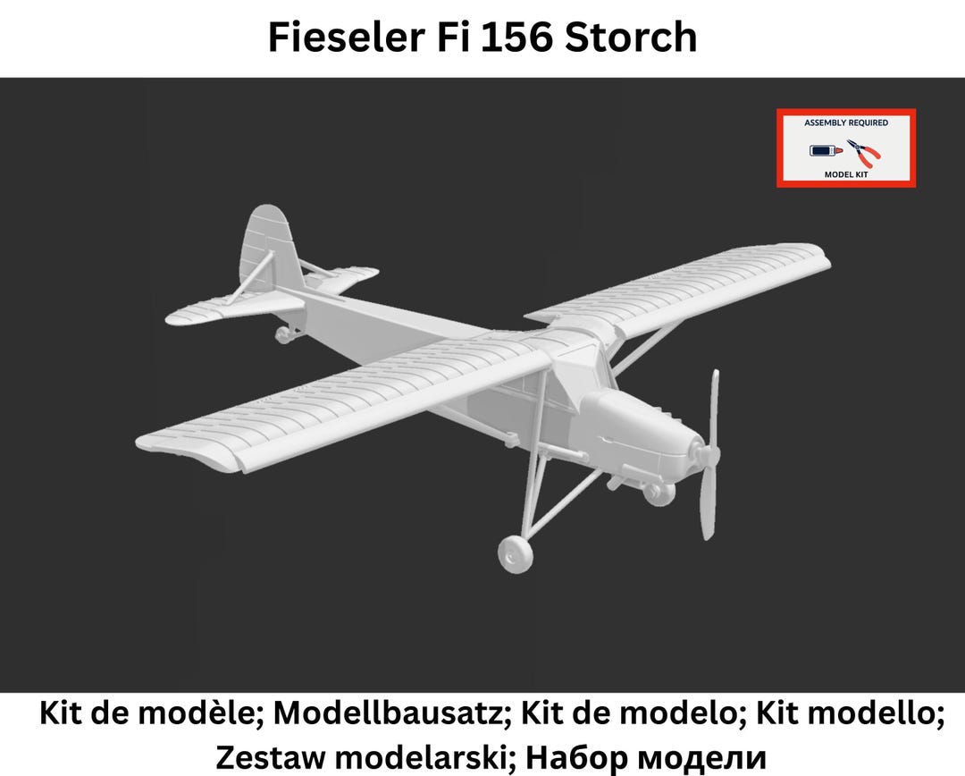 Fieseler Fi 156 Storch – 3D Printed German WWII Recon Aircraft – Scale ...