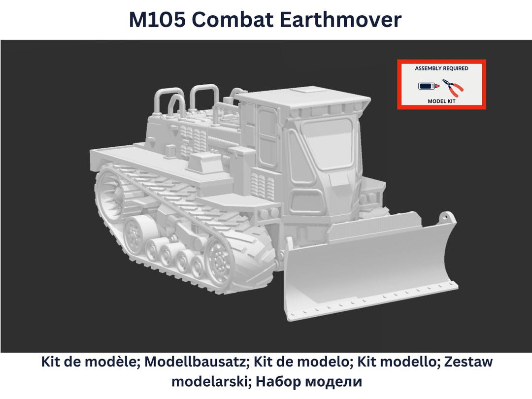 M105 Combat Earthmover – 3D Printed US Cold War Engineering Vehicle ...