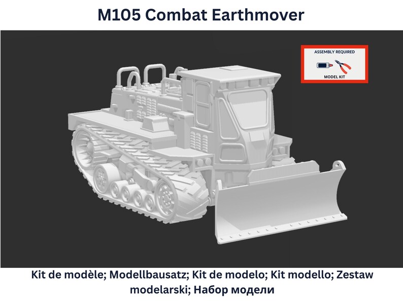 M105 Combat Earthmover – 3D Printed US Cold War Engineering Vehicle ...
