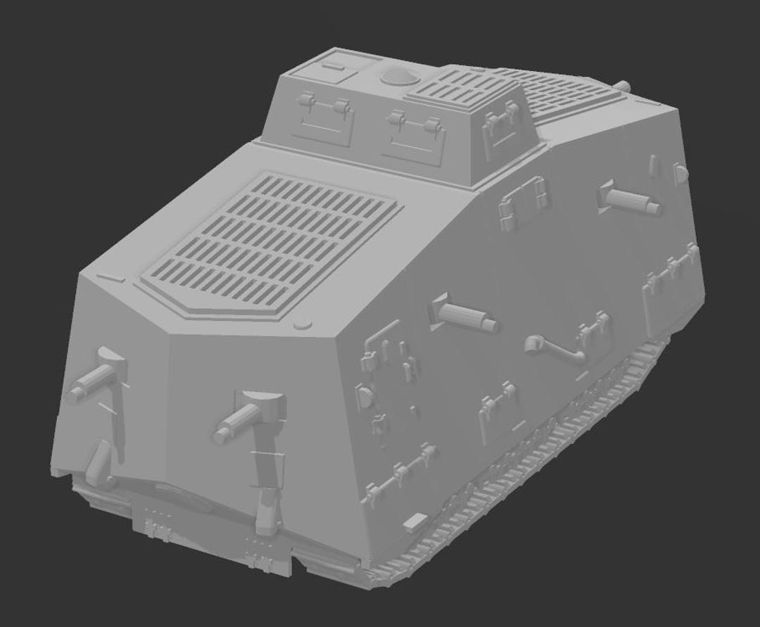 A7V German Assault Tank – 3D Printed German WWI Tank – Scale Range 1/ ...