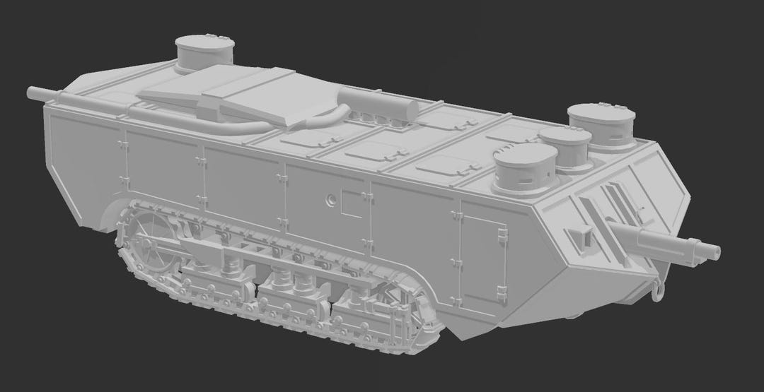 Saint-chamond 3D Printed Model Kit FDM PLA Scale 1/87 1/72 1/56 1/48 1/ ...