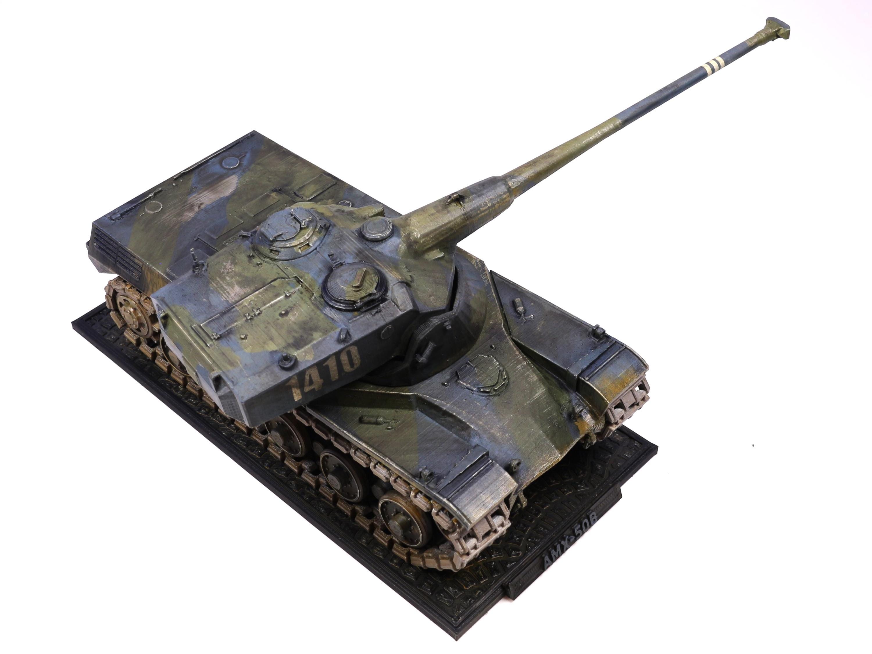 1:35 Scale AMX 50B – 3D Printed & Hand-painted French Heavy Tank Model ...