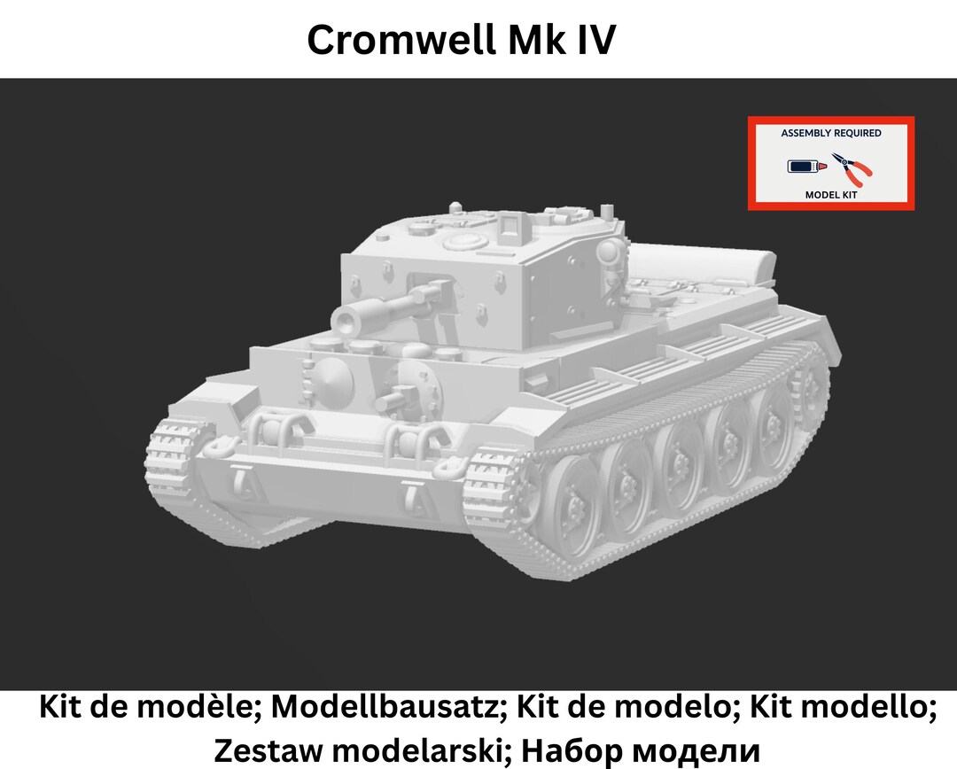 Cromwell Mk IV – 3D Printed British WWII Tank – Scale Range 1/144 to 1/ ...