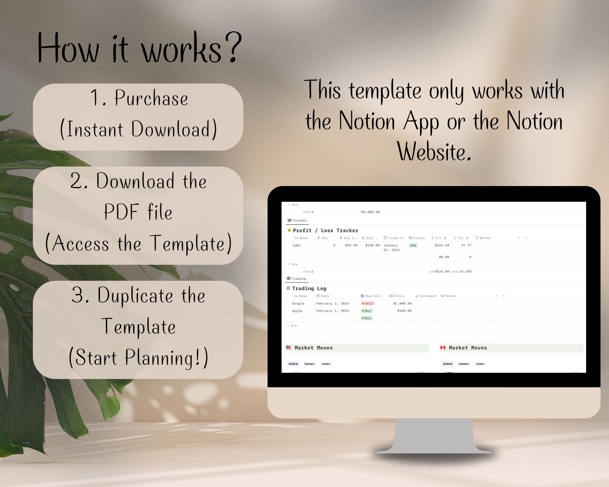 Investment Tracker Notion Template, Simple Investment Dashboard, Stock ...