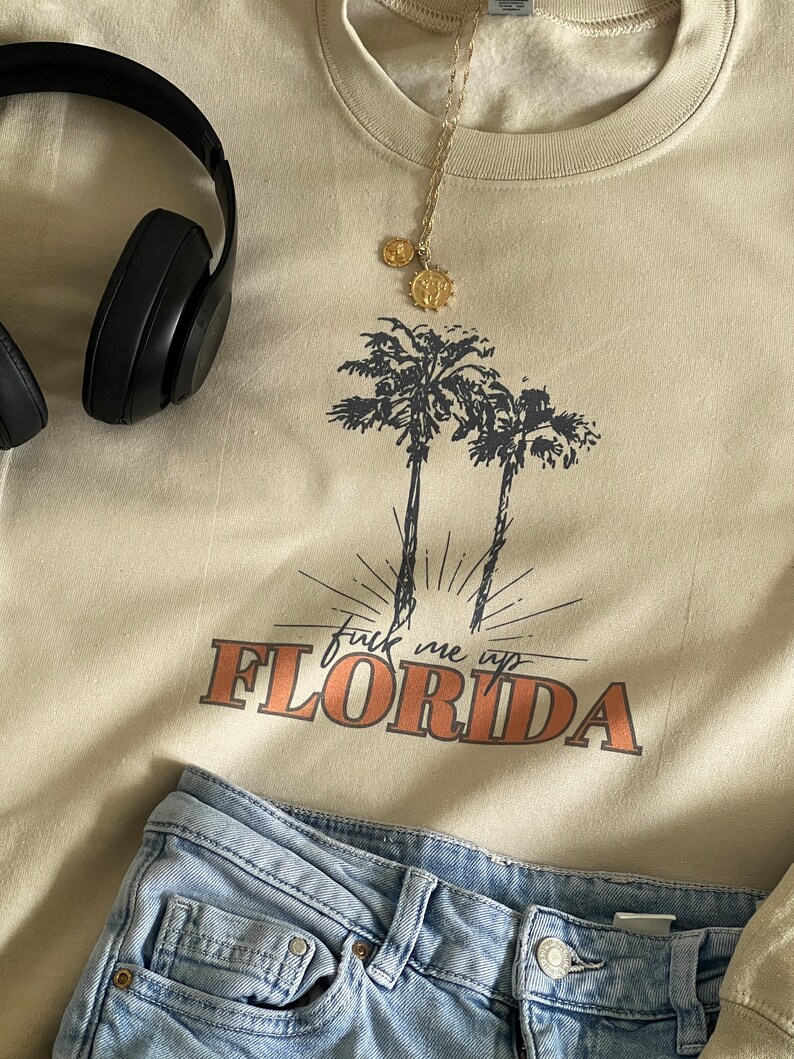 Florida Crewneck /beige TTPD / Taylors Merch/ Merch Hoodie - Etsy