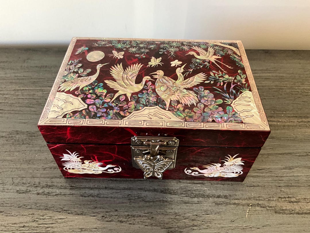 Najeon Hanji Mother of Pearl Inlay Jewelry Box - Etsy