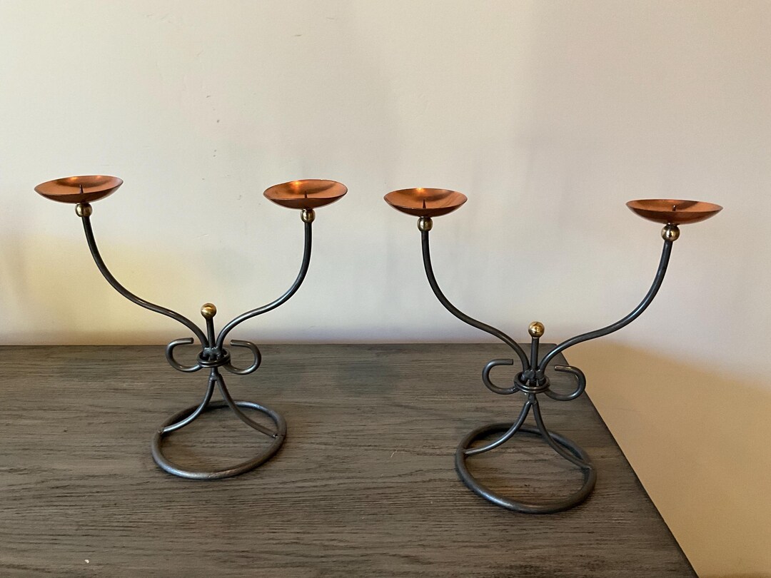 Copper and Metal Candle Holders - Etsy