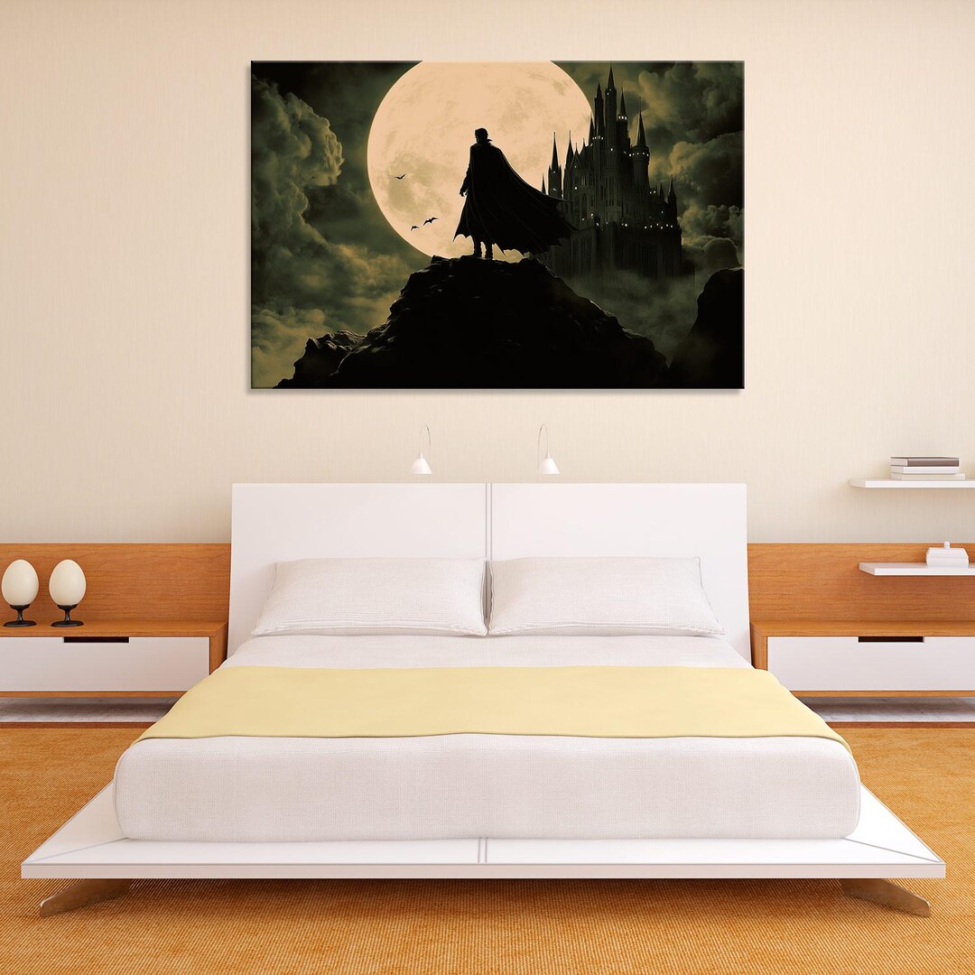 Gothic Castle Full Moon Art Print: Fantasy Wall Decor - Etsy