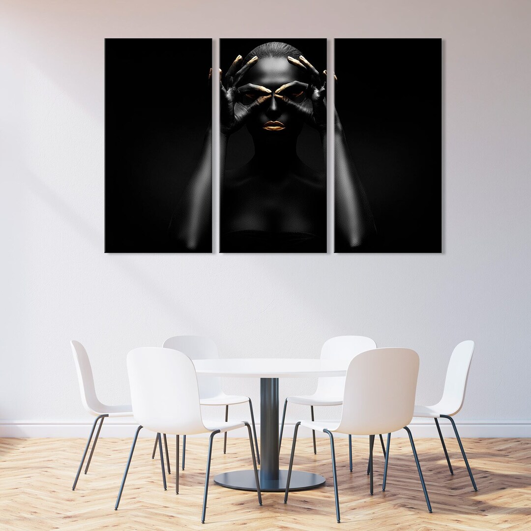 Golden Pose Elegance, Noir Glamour Portrait, Allure in Black and Gold ...