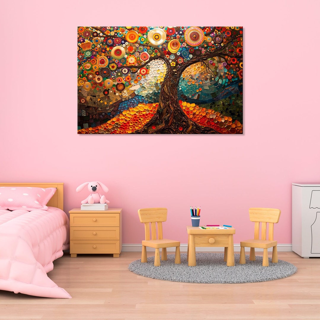 Artistic Abstract Tree Canvas Print, Contemporary Wall Decor, Tree ...