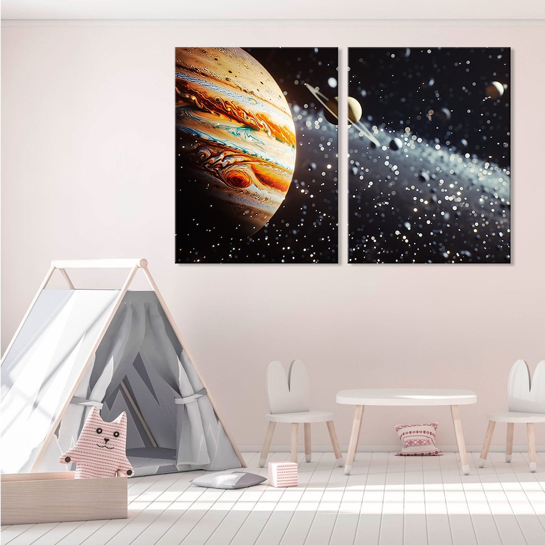 Jupiter Space View Canvas Art: Cosmic Astronomy Wall Decor - Etsy