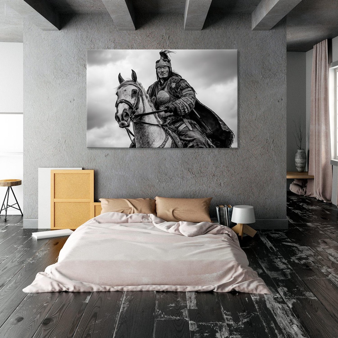 Mongolian Horseman Canvas Art: Nomadic Warrior Wall Decor - Etsy