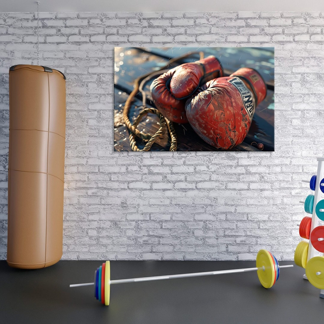 Boxing Gloves Canvas Print: Sports Gym Wall Art - Etsy