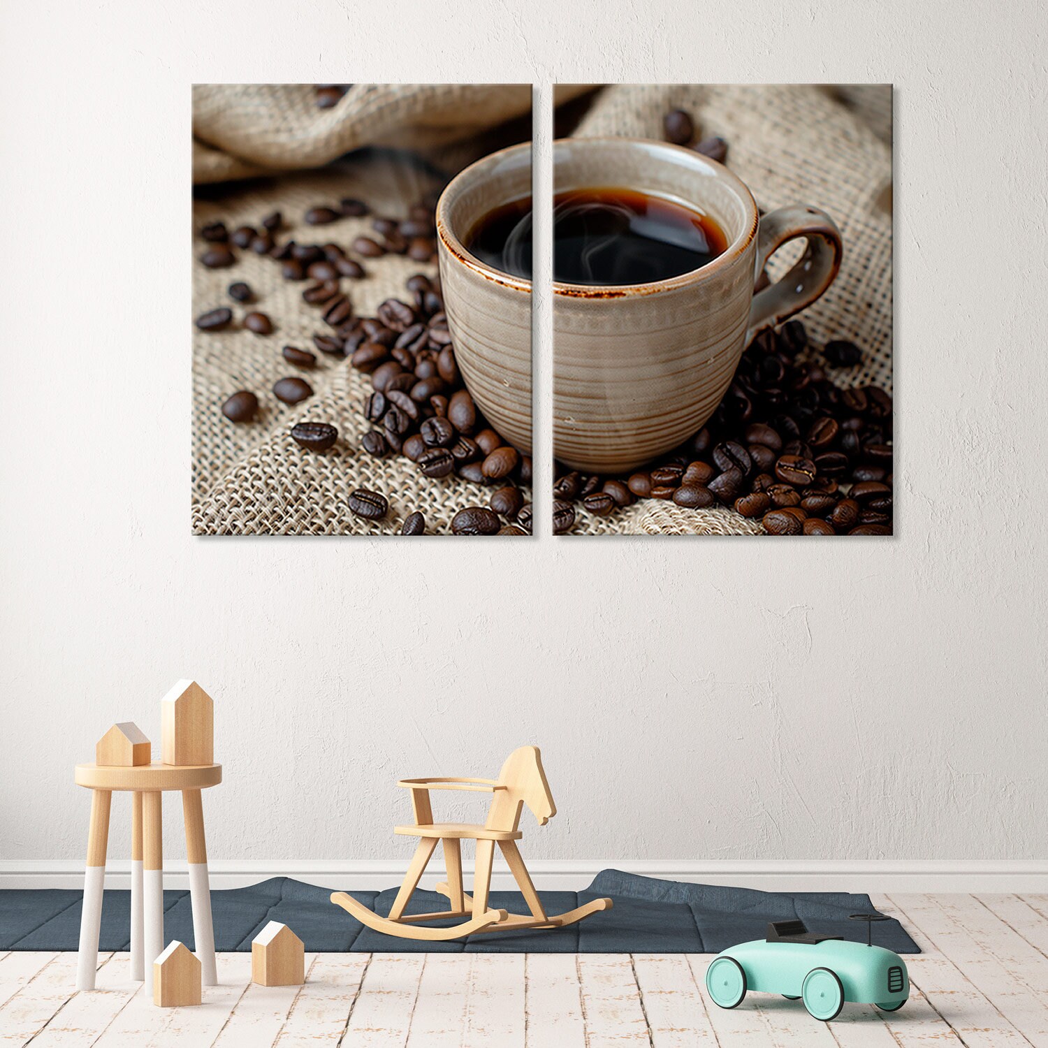 Coffee Cup and Beans Canvas Print: Cafe Barista Wall Art - Etsy
