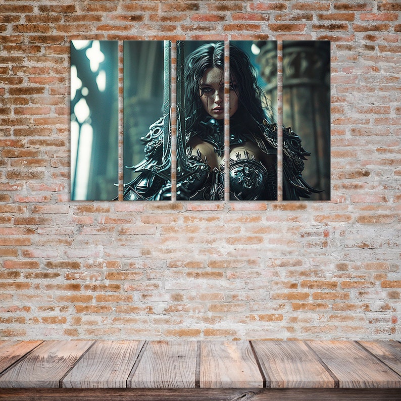 Sword-wielding Maiden, Warrior Woman Art, Femme Fatale With Sword ...