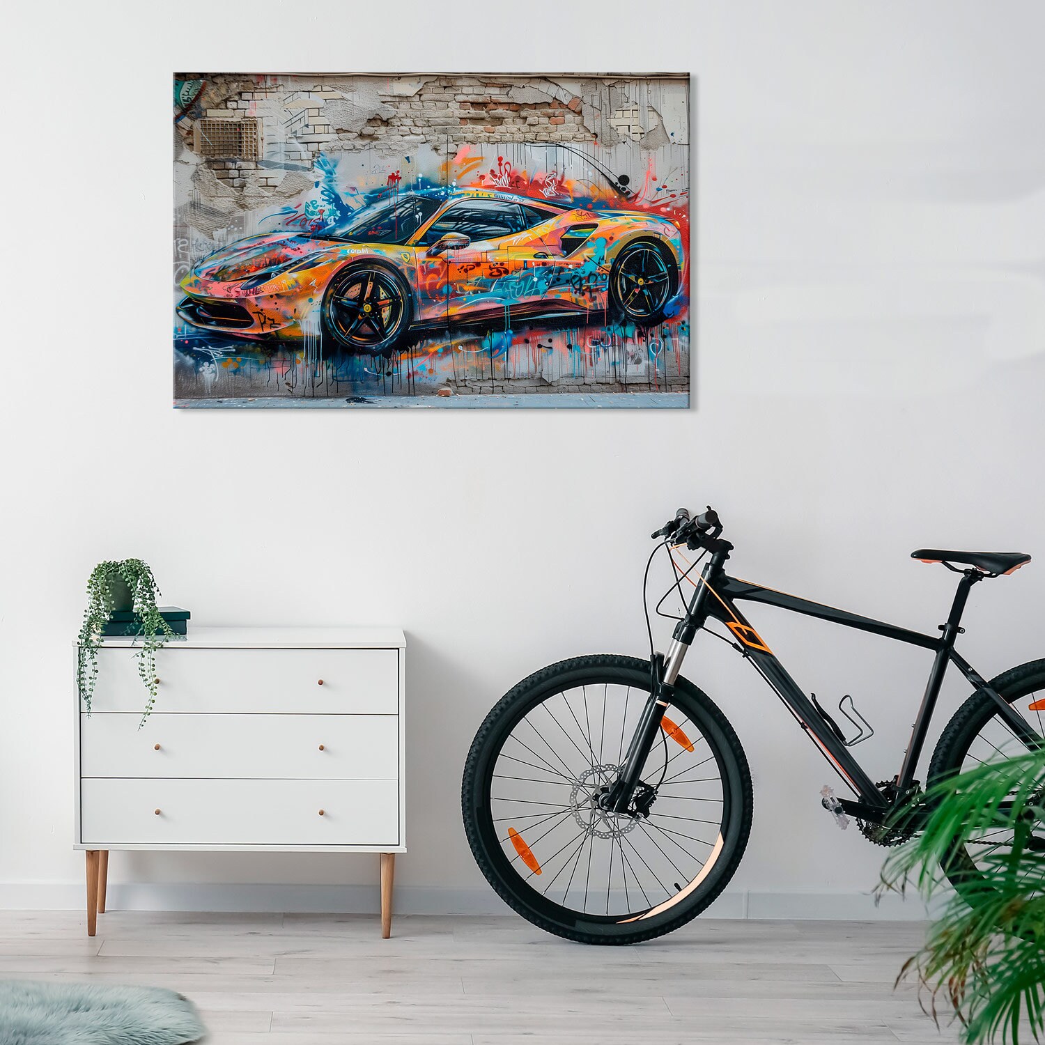 Sports Car Graffiti Art Print, Graffiti, Street Art, Urban, Sports Car ...