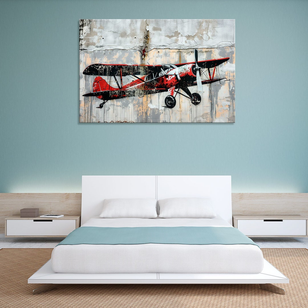 Urban Aviation: Graffiti Airplane Wall Art, Graffiti Art, Urban Decor ...
