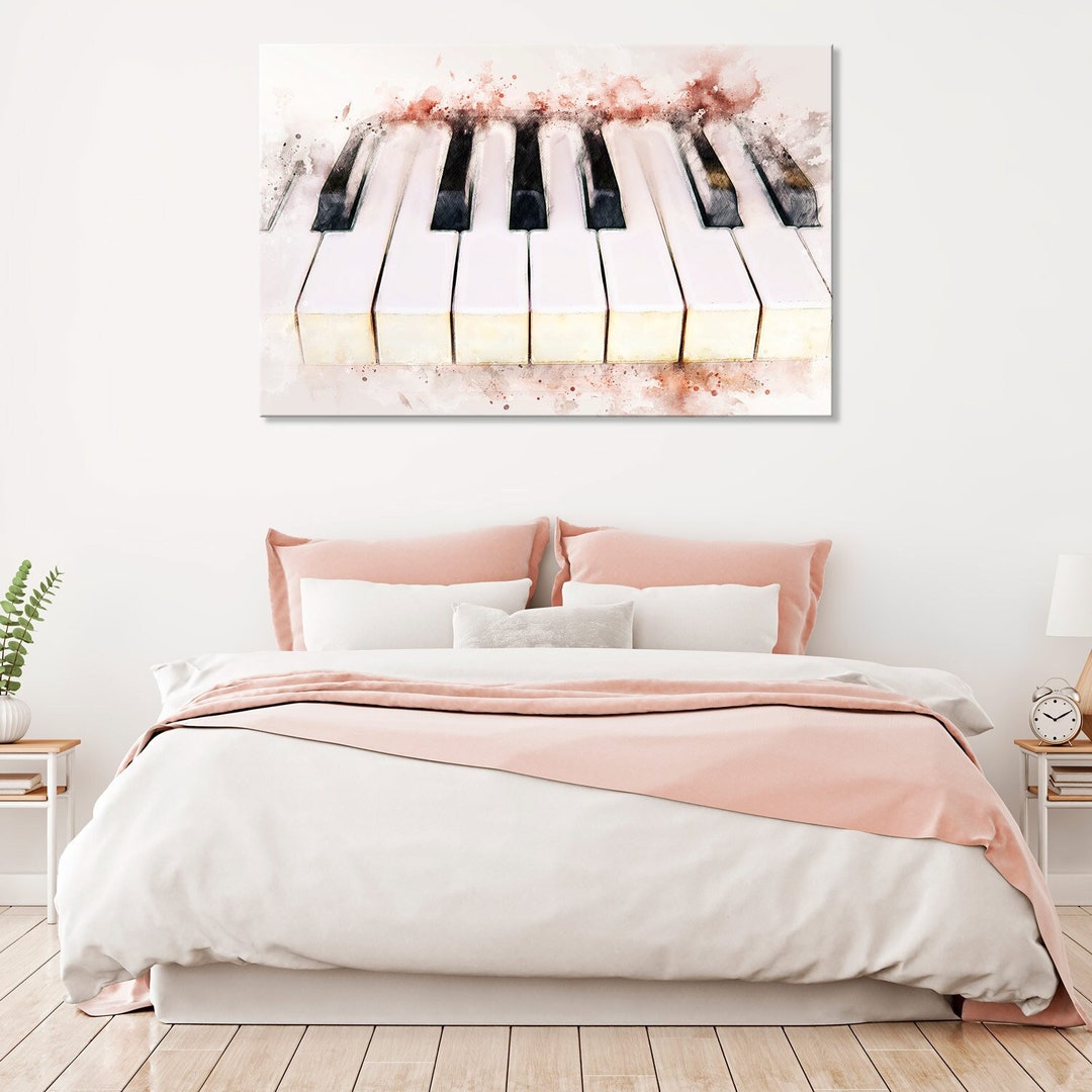 Abstract Piano Keys Art Canvas Print - Etsy
