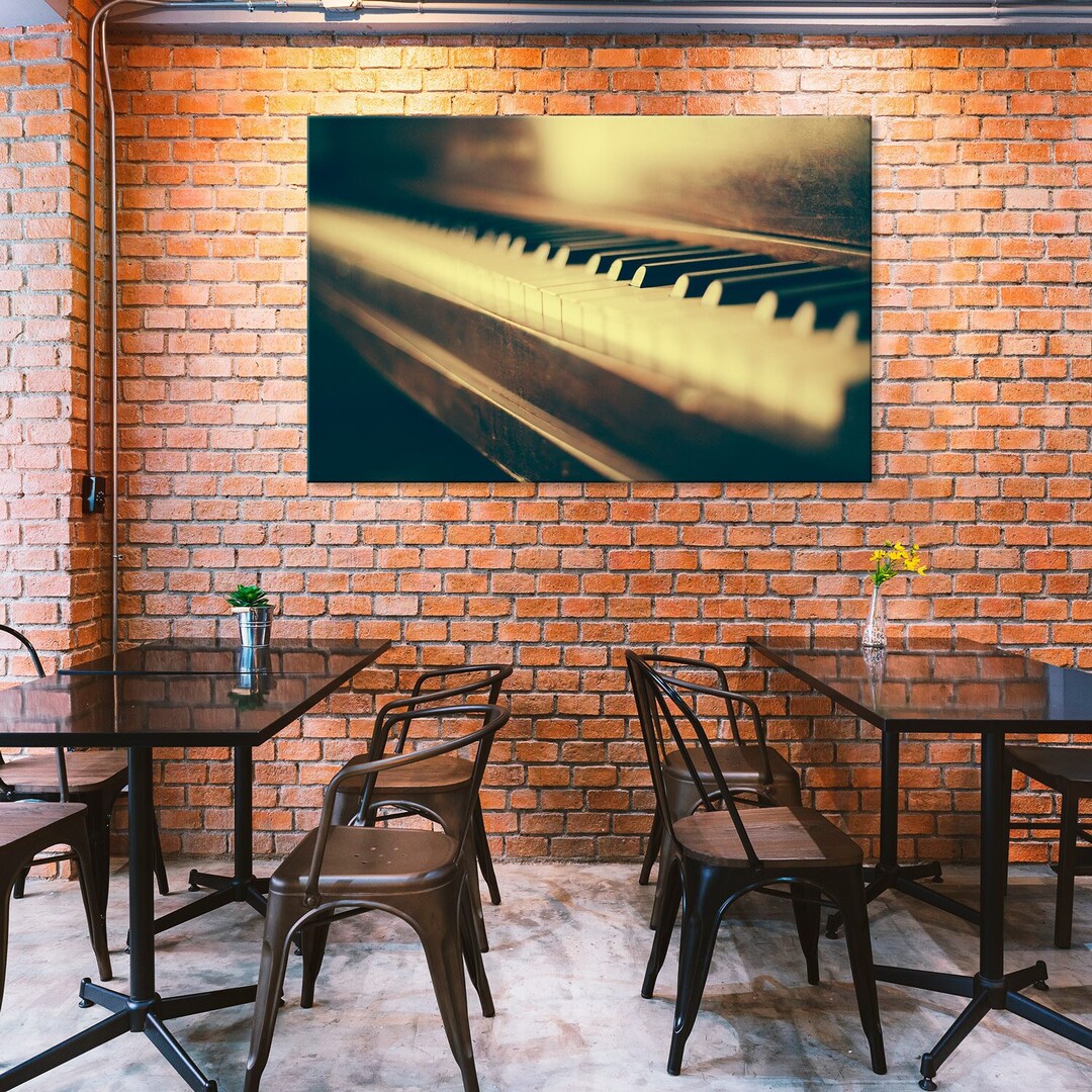 Sepia Piano Keys Print Canvas Print - Etsy