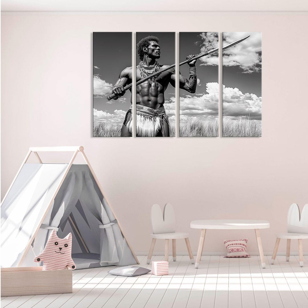 Aboriginal Australian Warrior Art, Indigenous Warrior Canvas Print ...