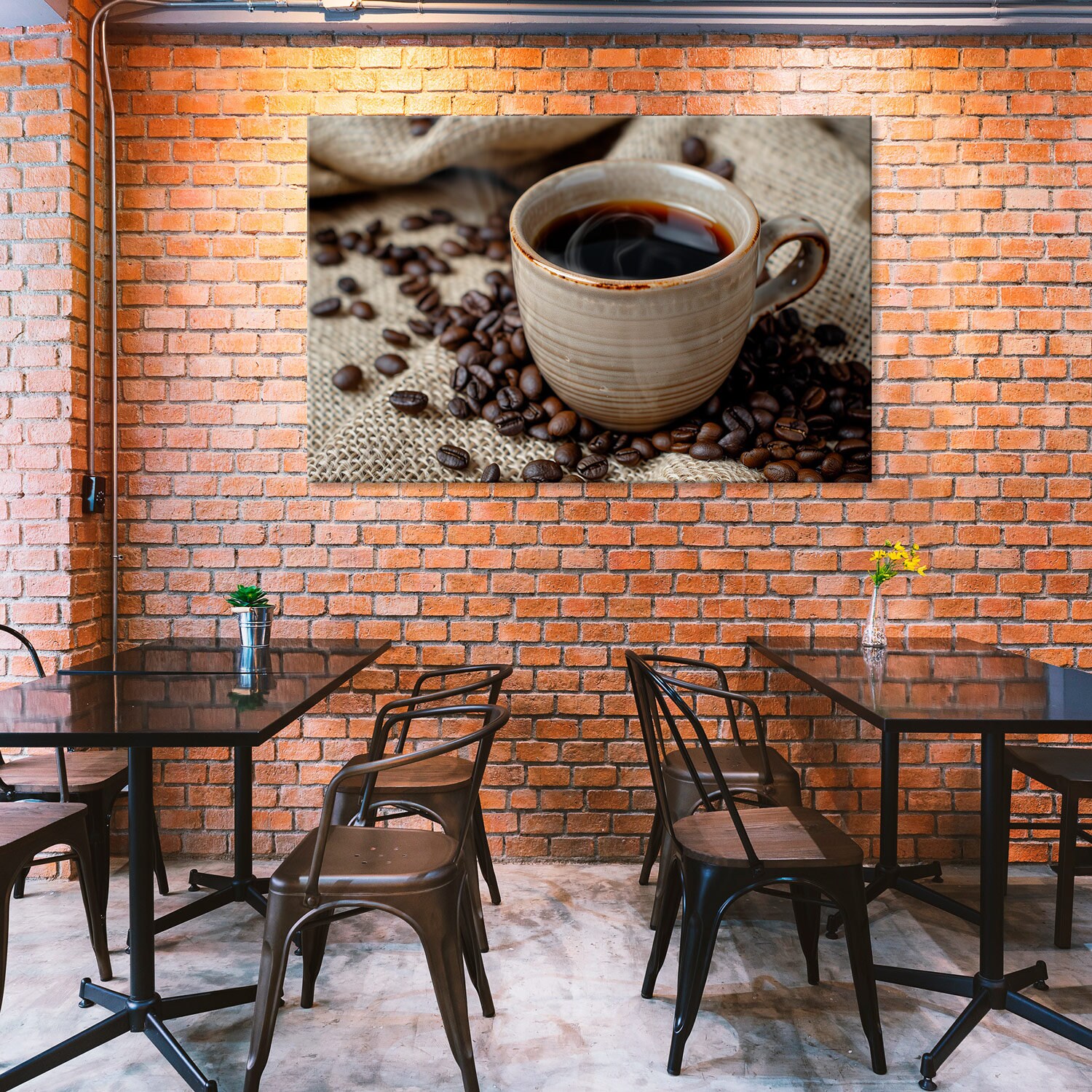 Coffee Cup and Beans Canvas Print: Cafe Barista Wall Art - Etsy