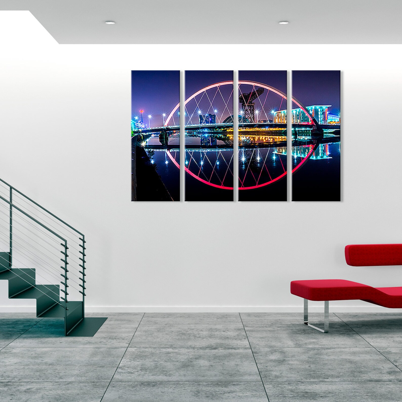 Clyde Art Bridge: Modern Urban Elegance in Monochrome, Clyde Art Bridge ...