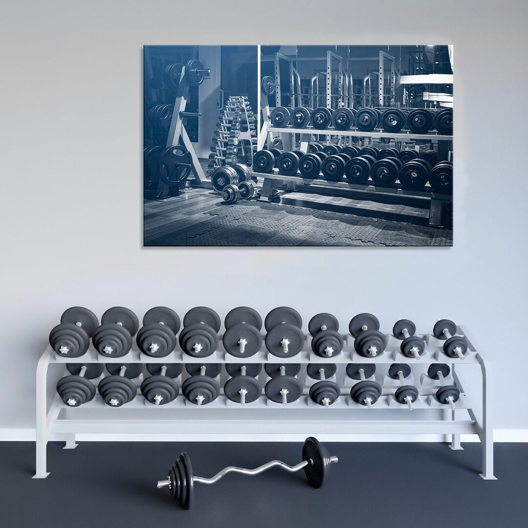 Dumbbell Rack Canvas Art: Fitness Gym Decor - Etsy
