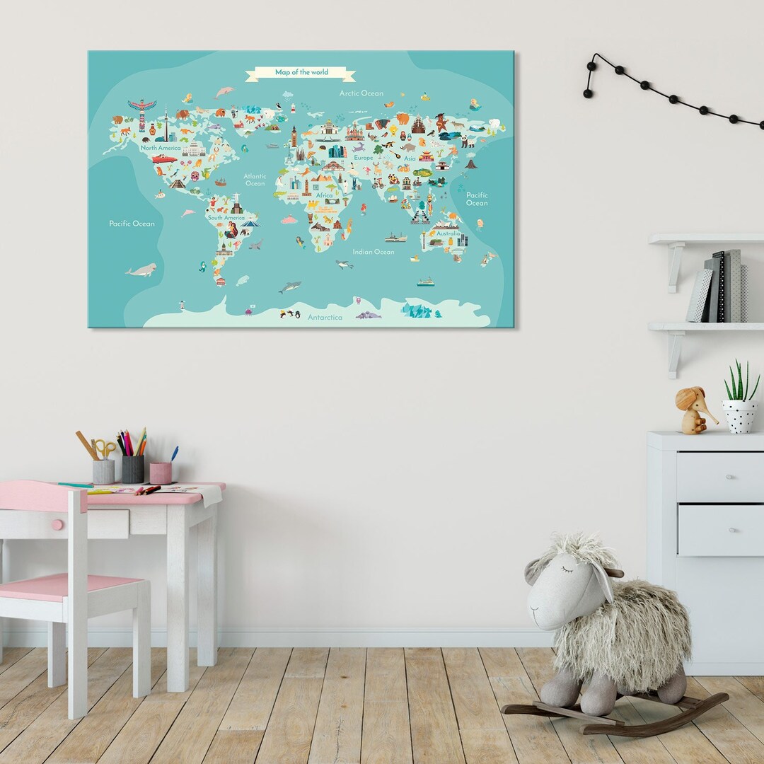 Landmarks World Map: Discover Iconic Sites Across Continents, Landmarks ...