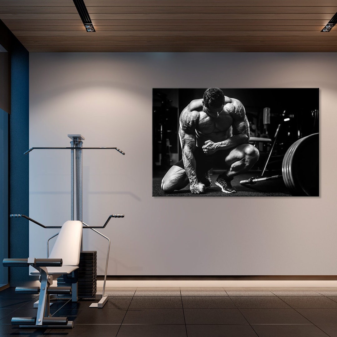 Monochrome Muscles: Vintage Bodybuilder's Gym Art, Vintage Fitness ...