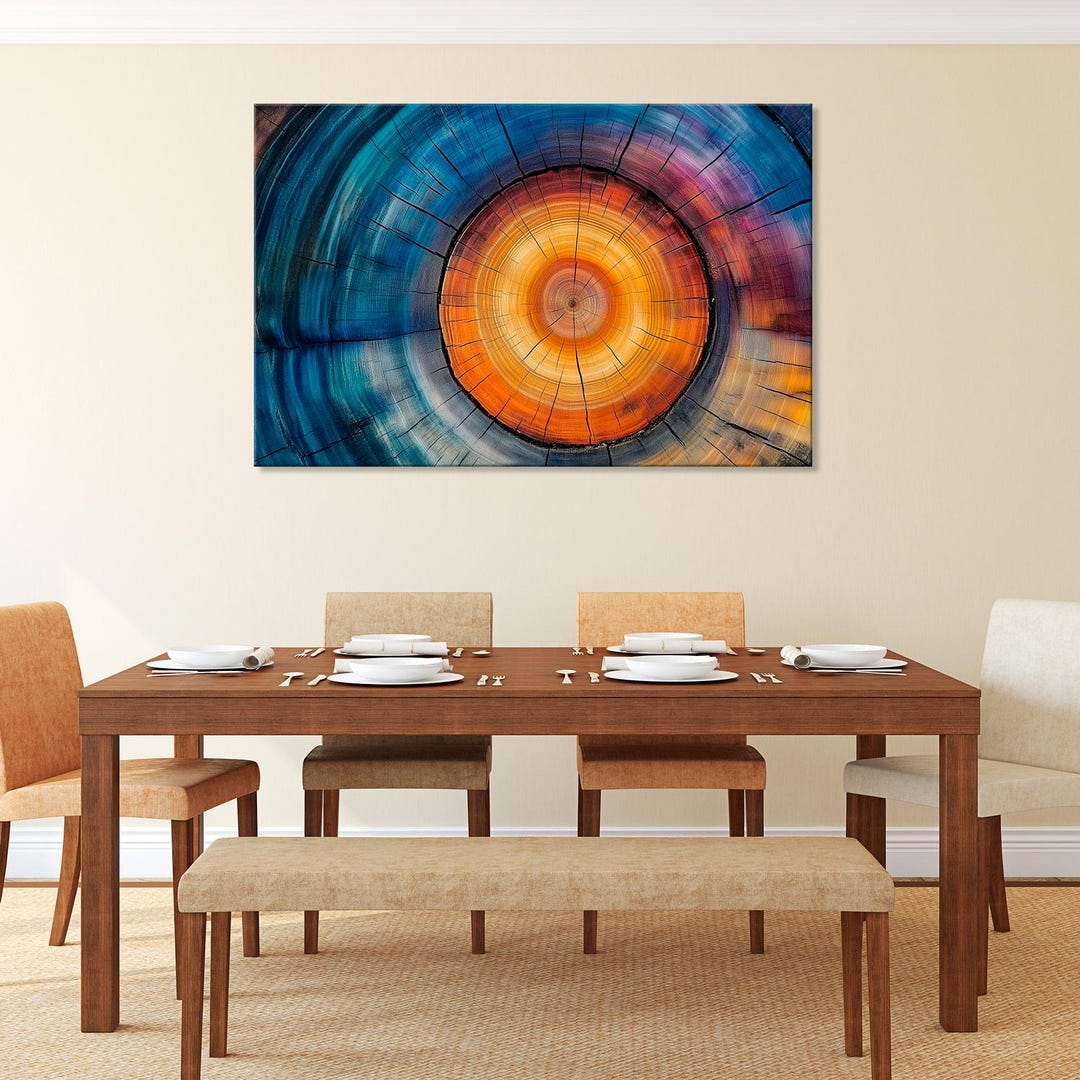Colorful Tree Rings – Abstract Wood Slice Art - Etsy
