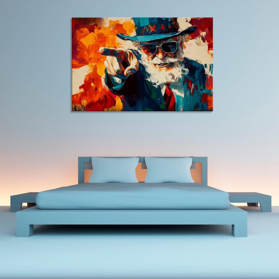 Uncle Sam Iconic Patriotic Art - American History Wall Decor - Etsy