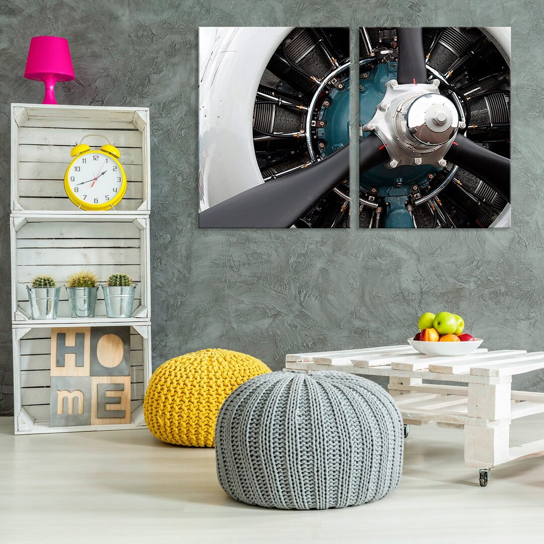 Aircraft Engine Propeller Canvas Art: Aviation Enthusiast Decor - Etsy